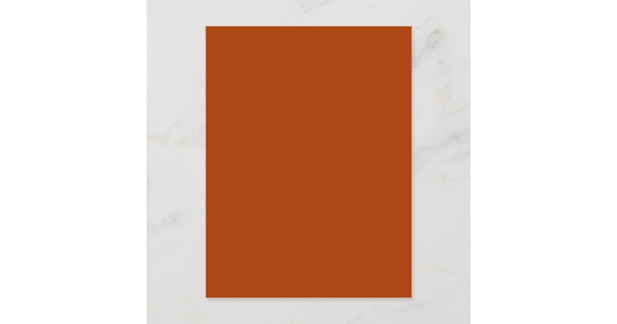 Autumn Gold Deep Rust Orange Color Only Postcard | Zazzle