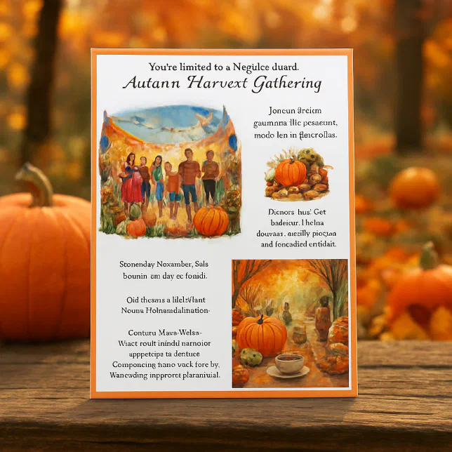 Autumn Harvest Block Party Flyer | Zazzle