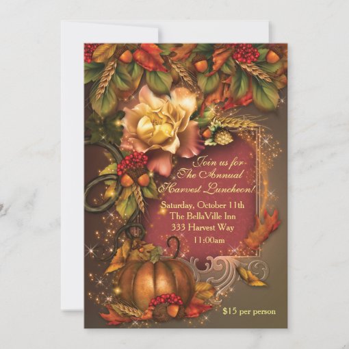 Autumn Harvest Celebration Invitations | Zazzle
