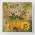 Autumn Harvest Country Pumpkin Clock | Zazzle