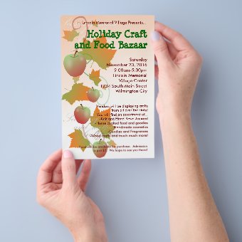 Autumn Harvest Holiday Craft Bazaar Small Flyer | Zazzle