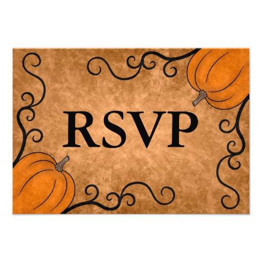 Autumn harvest pumpkin Thanksgiving dinner RSVP Custom Invitation | Zazzle
