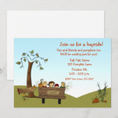 Autumn Hayride, Cart, Kids Invitation | Zazzle