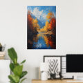 Autumn Landscape River Mountains Poster | Zazzle