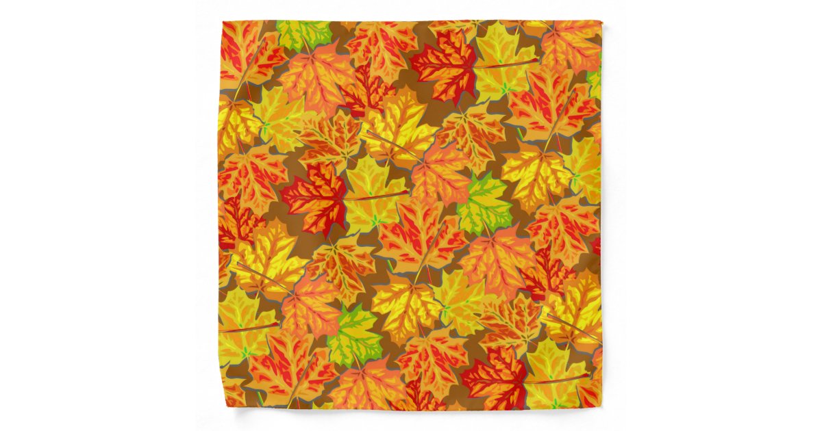 Autumn Leaves Bandana | Zazzle