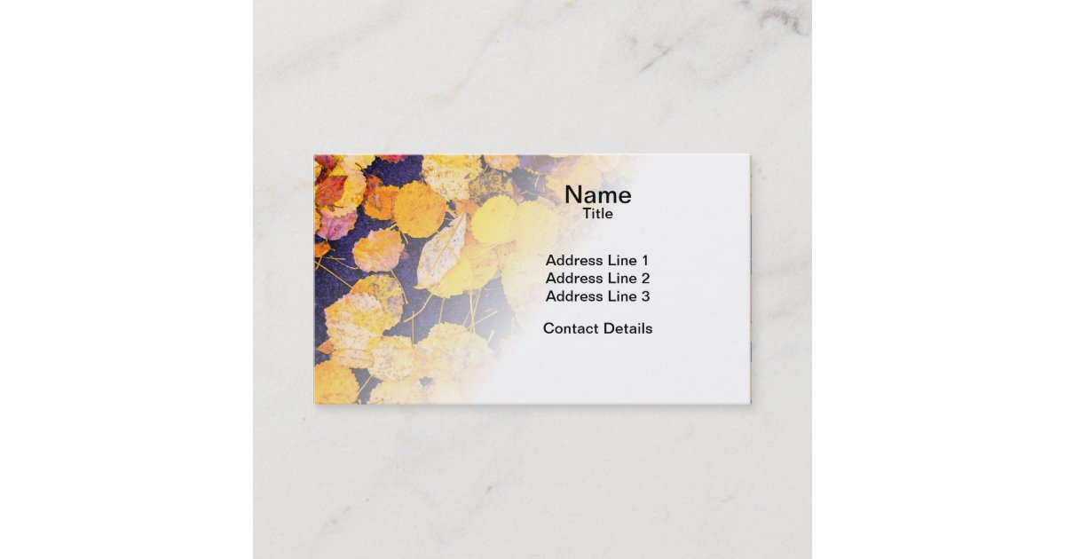 Autumn Leaves Business Card | Zazzle
