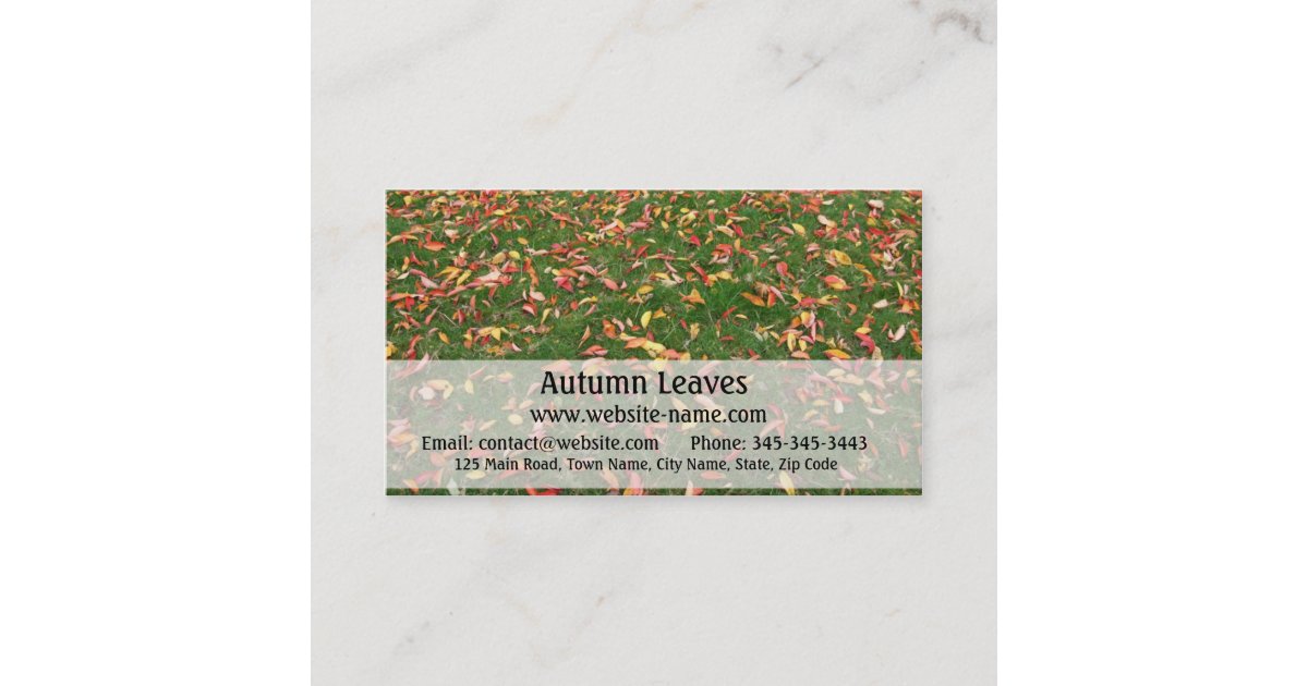 Autumn Leaves Business Card | Zazzle