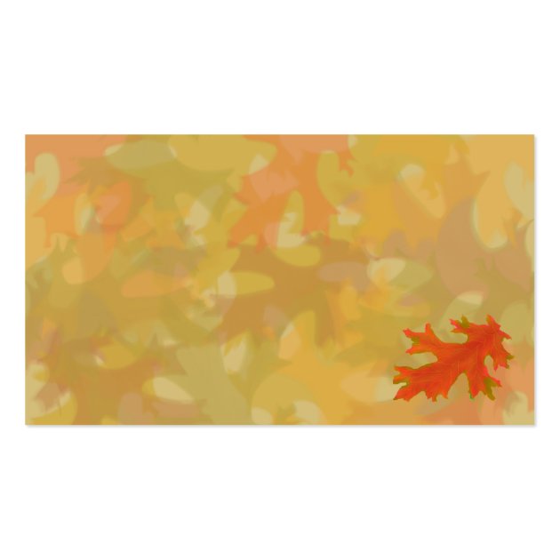 Autumn leaves, business cards