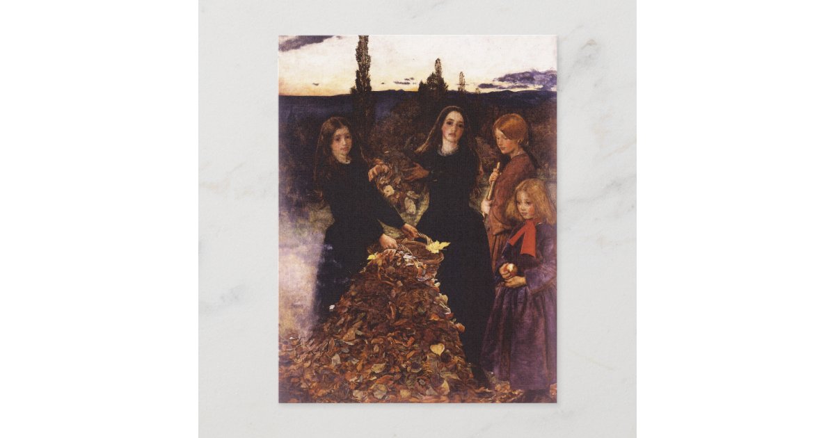 Autumn Leaves by John Everett Millais Postcard | Zazzle