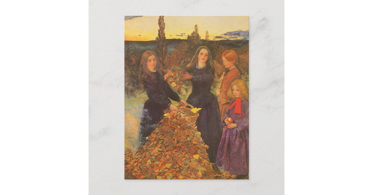 Autumn Leaves by Sir John Everett Millais Postcard | Zazzle.com