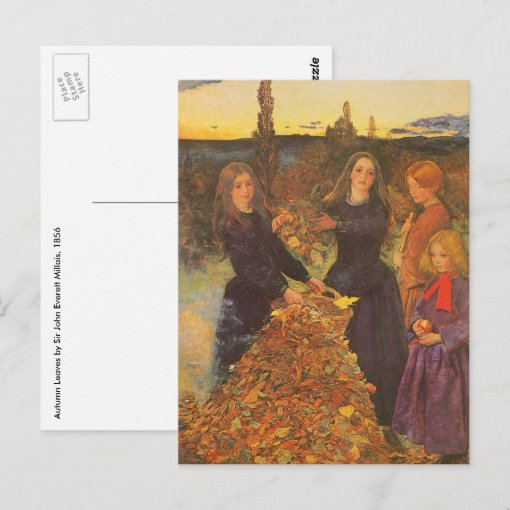 Autumn Leaves by Sir John Everett Millais Postcard | Zazzle