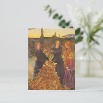 Autumn Leaves by Sir John Everett Millais Postcard | Zazzle