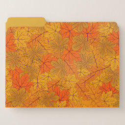 Autumn Leaves Design File Folders Set | Zazzle