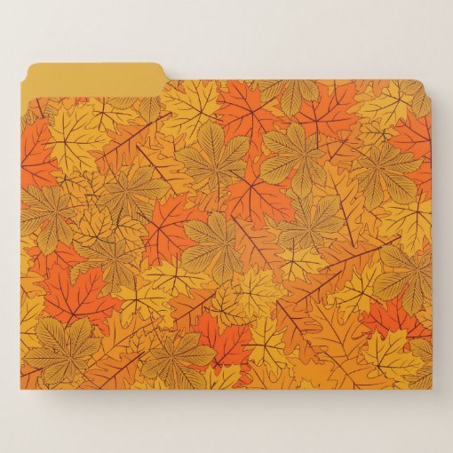 Autumn Leaves Design File Folders Set | Zazzle