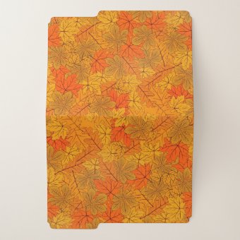 Autumn Leaves Design File Folders Set | Zazzle