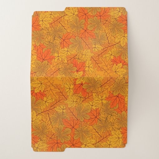 Autumn Leaves Design File Folders Set | Zazzle