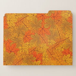 Autumn Leaves Design File Folders Set | Zazzle