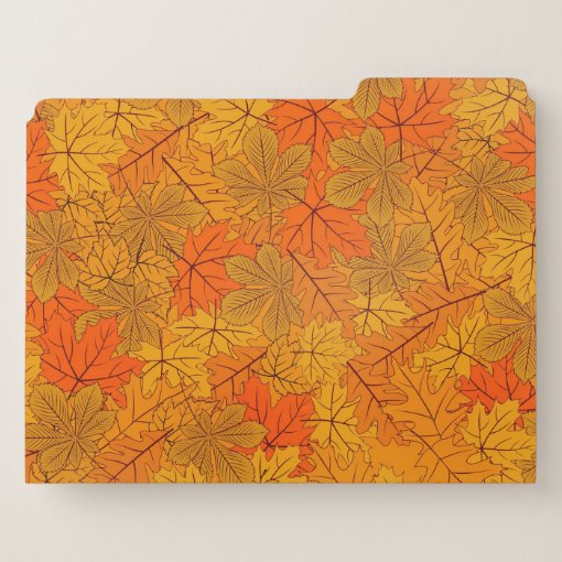 Autumn Leaves Design File Folders Set | Zazzle