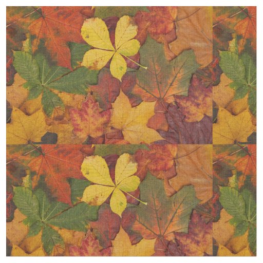 Autumn Leaves Fabric | Zazzle