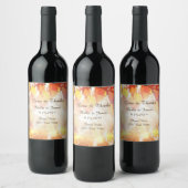 Autumn Leaves Fall Wedding Wine Labels | Zazzle