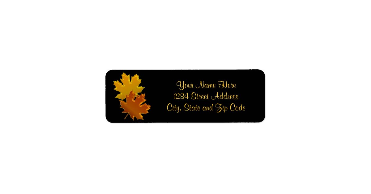 Autumn Leaves Graphic Label | Zazzle