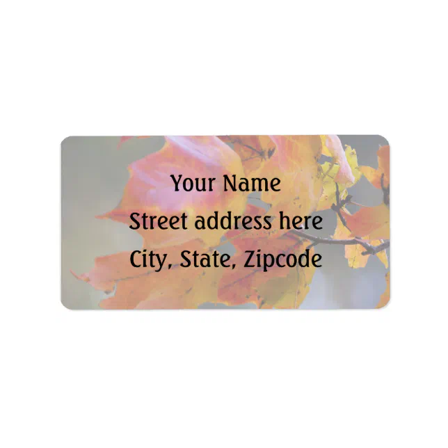 Autumn Leaves Label | Zazzle