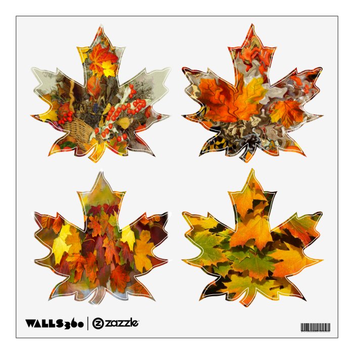 Autumn Leaves ~ Maple Leaf Wall Decal | Zazzle