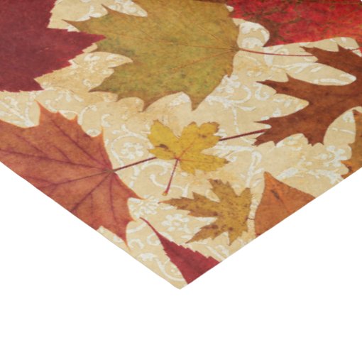 Autumn Leaves on Beige Tissue Paper | Zazzle