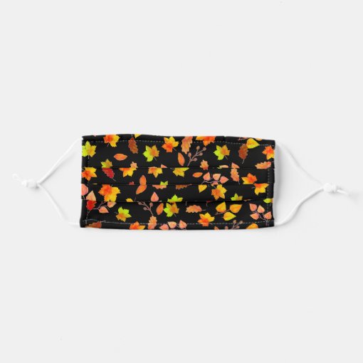 Autumn Leaves Pattern Cloth Face Masks | Zazzle