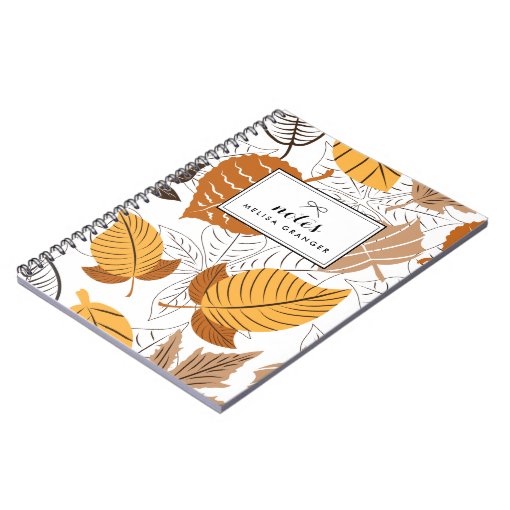 Autumn Leaves Pattern Personalized Notebook | Zazzle