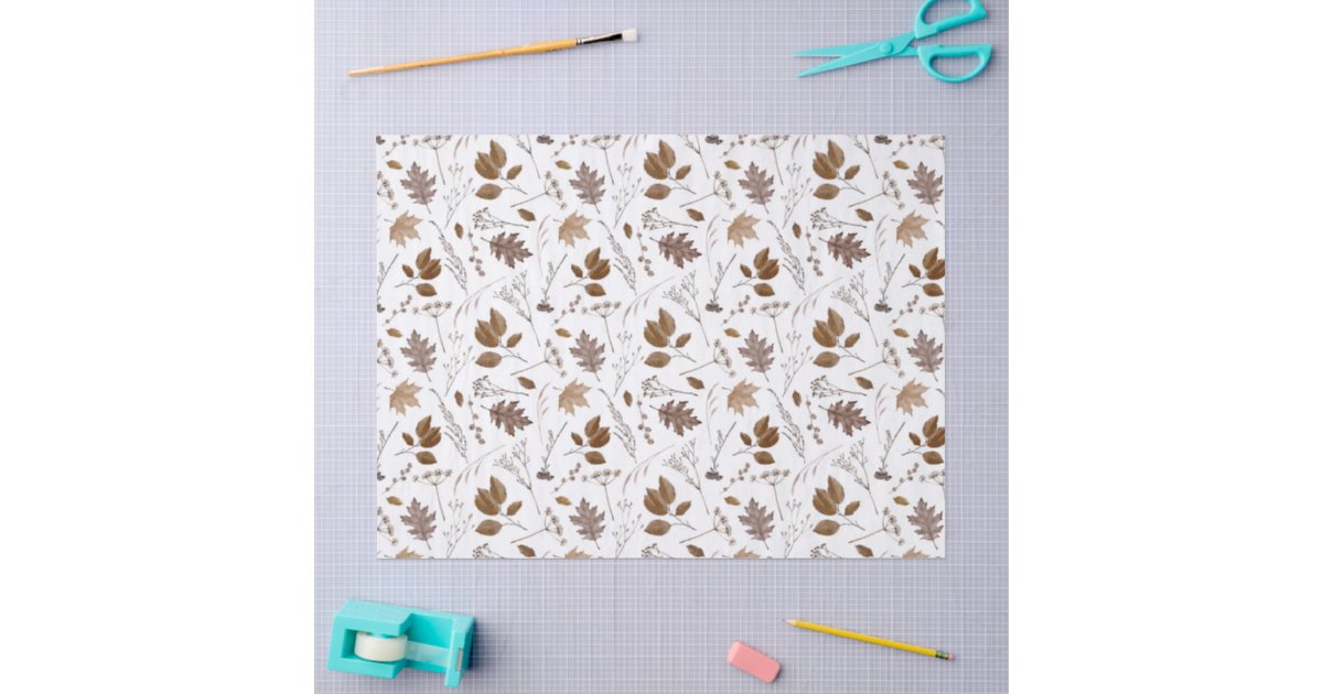 Autumn Leaves Pattern Tissue Paper | Zazzle
