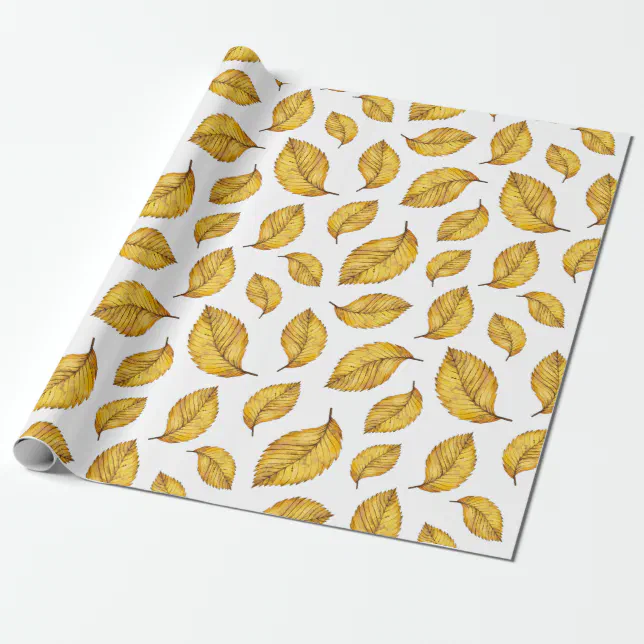 Autumn Leaves Pattern Wrapping Paper | Zazzle