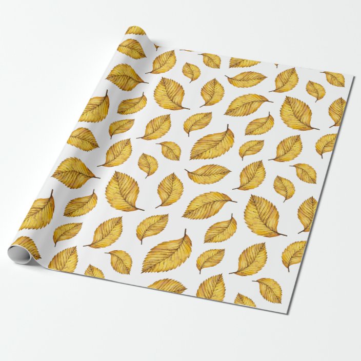 Autumn Leaves Pattern Wrapping Paper | Zazzle.com