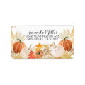 Autumn Leaves Pumpkins Return Address Label | Zazzle