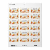 Autumn Leaves Pumpkins Return Address Label | Zazzle