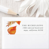 Autumn Leaves Return Address Label | Zazzle