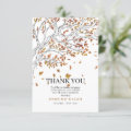 Autumn Leaves Sympathy Thank You Card | Zazzle
