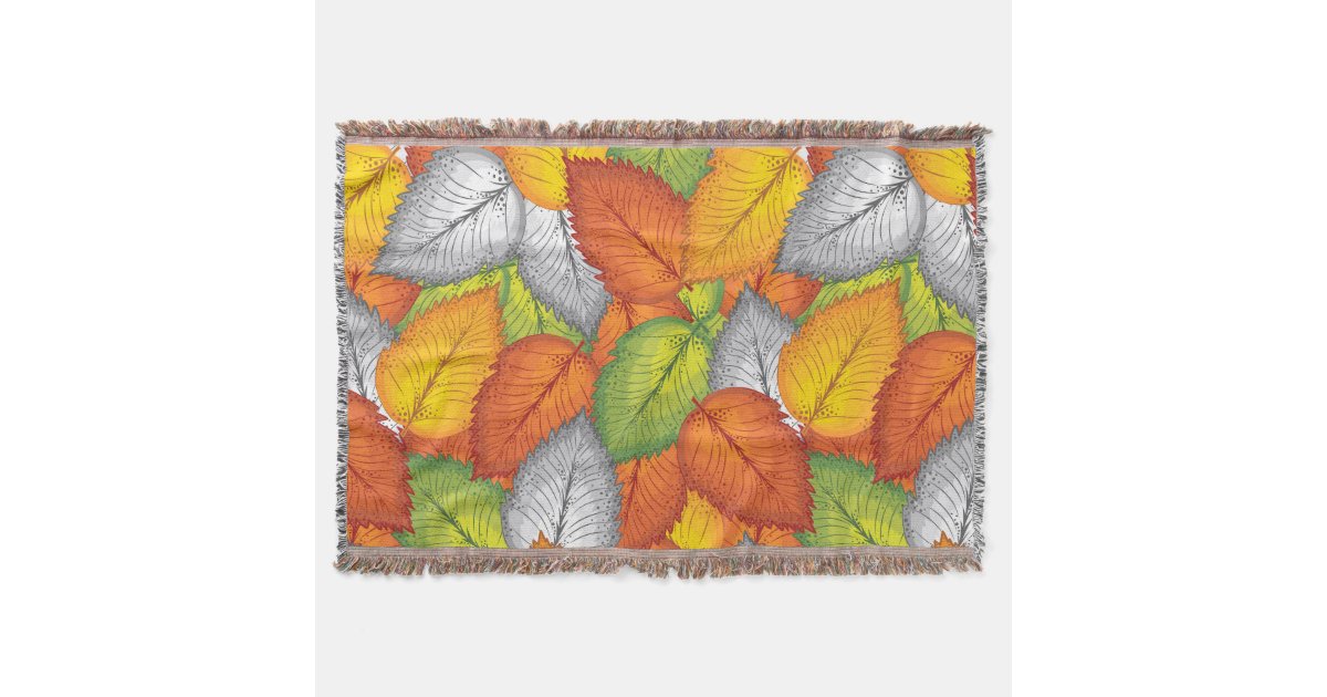 Autumn leaves throw blanket | Zazzle