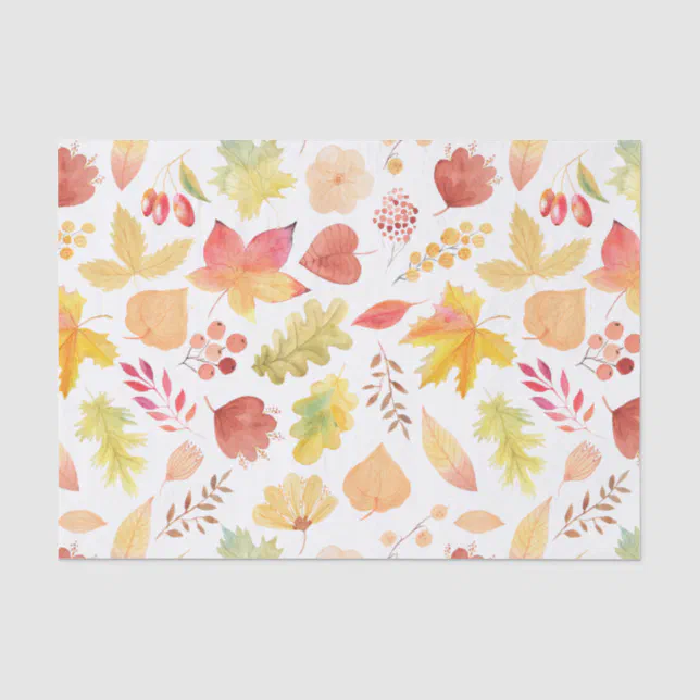 Autumn Leaves Tissue Paper | Zazzle