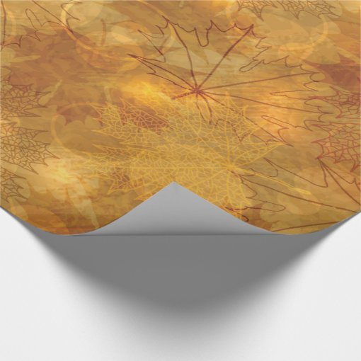 Autumn leaves wrapping paper | Zazzle