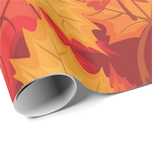 Autumn leaves wrapping paper | Zazzle