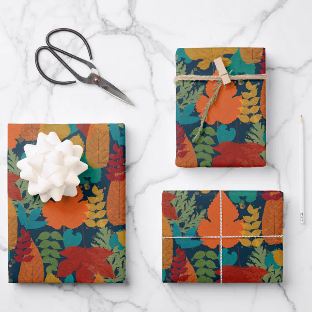 Autumn Leaves Wrapping Paper Sheets | Zazzle