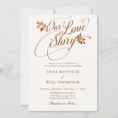 Autumn Love Story Romantic Calligraphy Wedding Invitation | Zazzle