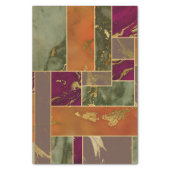 Autumn Luxury | Geometric Gold Jewel Tone Marble Tissue Paper | Zazzle