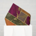 Autumn Luxury | Geometric Gold Jewel Tone Marble Tissue Paper | Zazzle