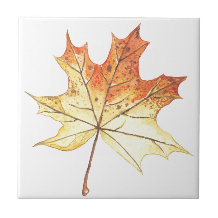 Autumn maple leaf tile | Zazzle.com