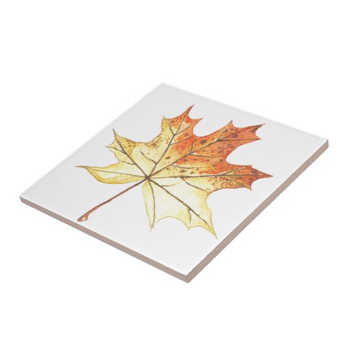 Autumn maple leaf tile | Zazzle