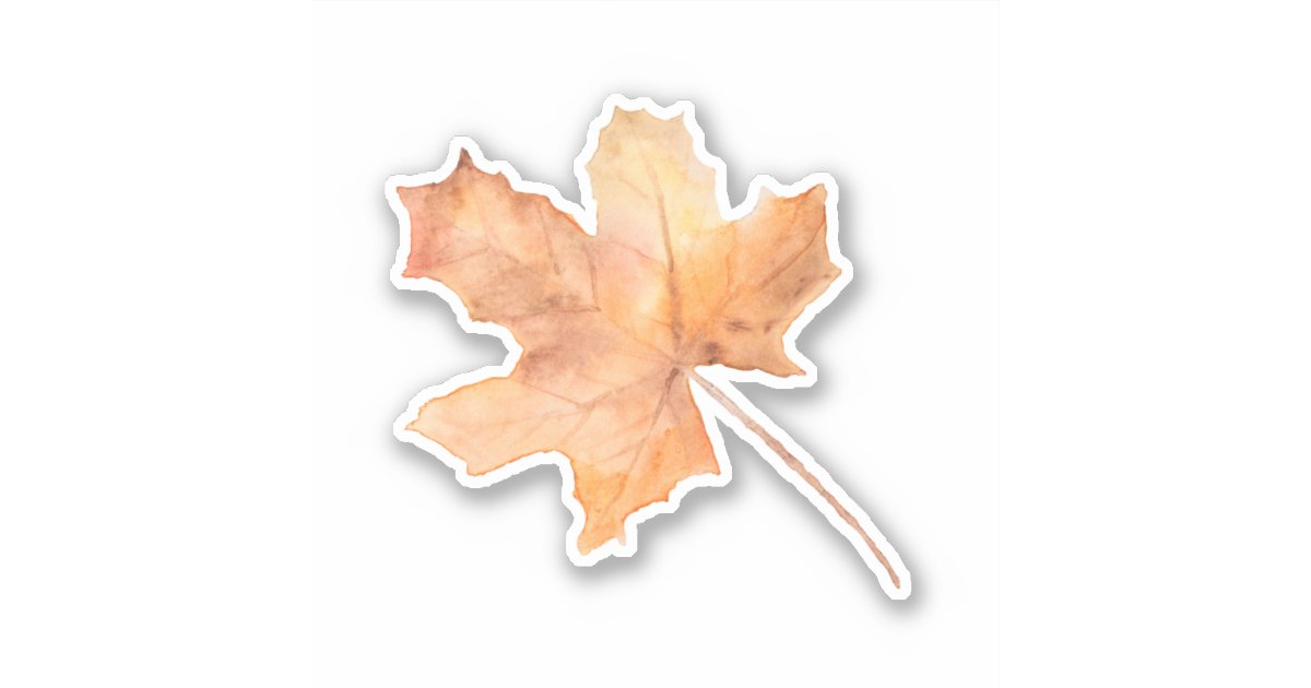 Autumn Maple Leaf Vinyl cut Sticker | Zazzle