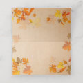 Autumn Maple Leaves Fall Wedding Table Place Card | Zazzle