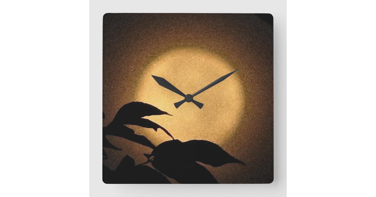 Autumn Moon Clock | Zazzle